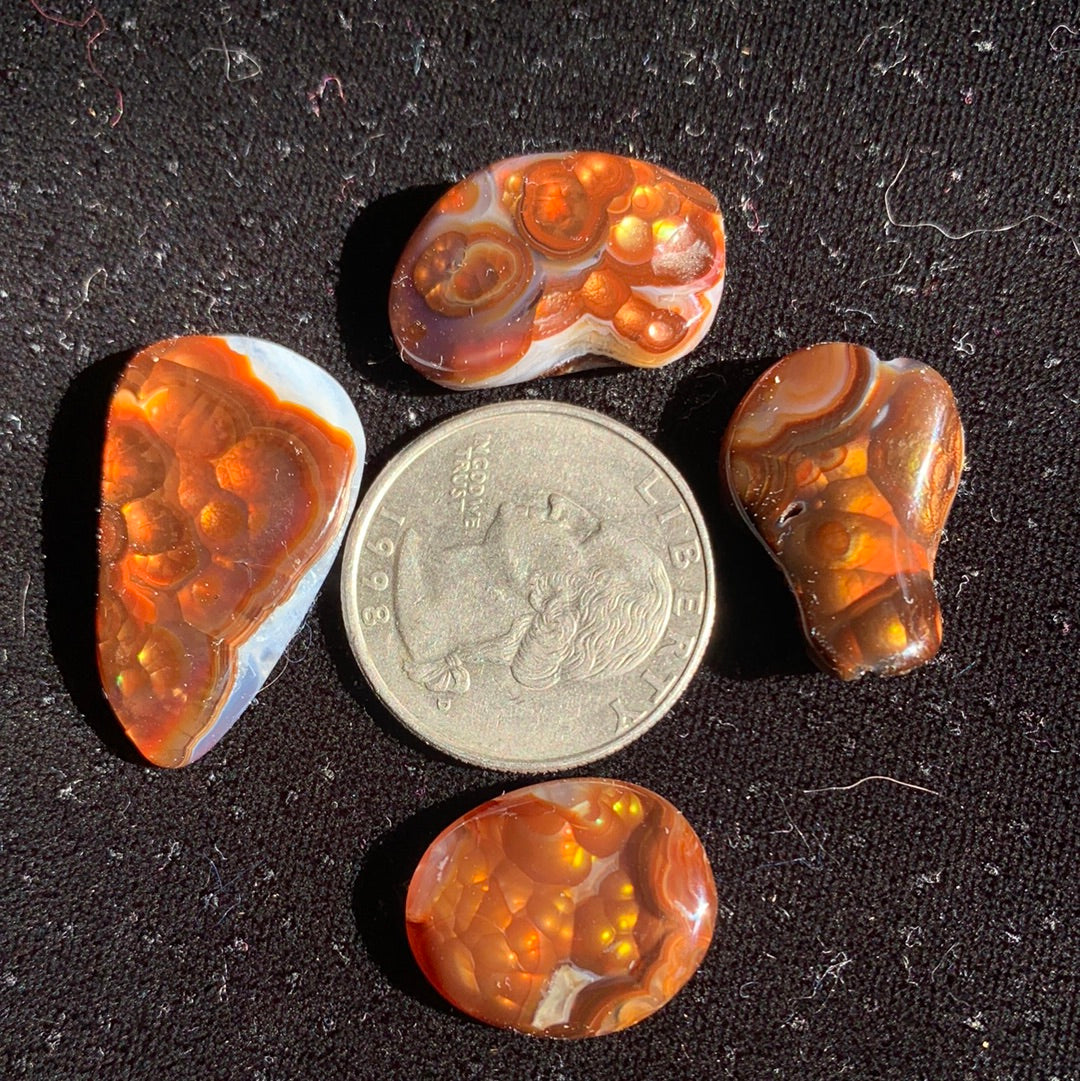 RARE Fire Agate cabs! 4 to choose from! – Growing Magic Vibes