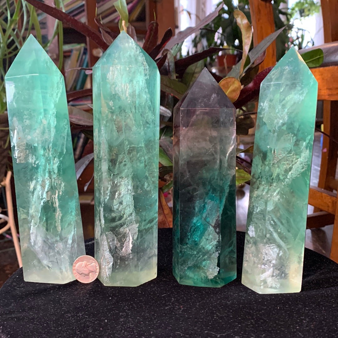 AA Green Fluorite Towers- Many Sizes to Choose From! – Growing Magic Vibes